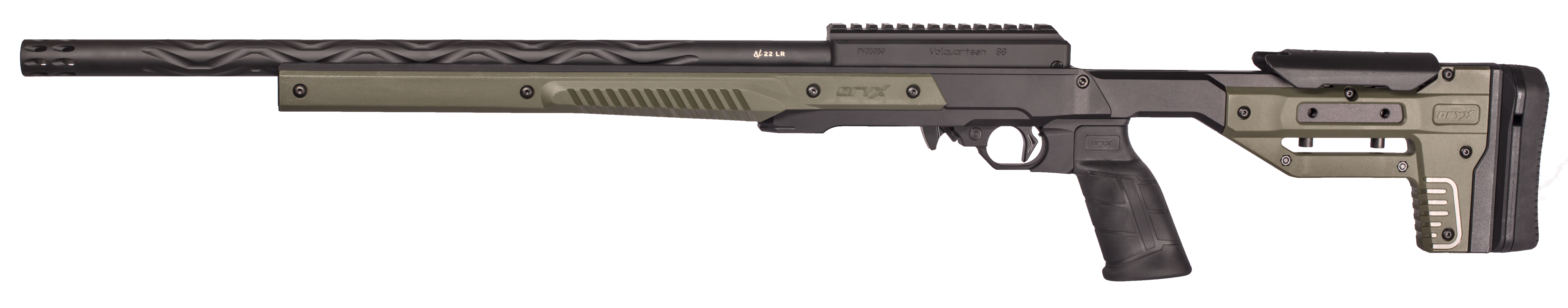 Volquartsen VF 22 LR, 18.5 Snake Fluted Barrel, Black Finish, 10+1 ...